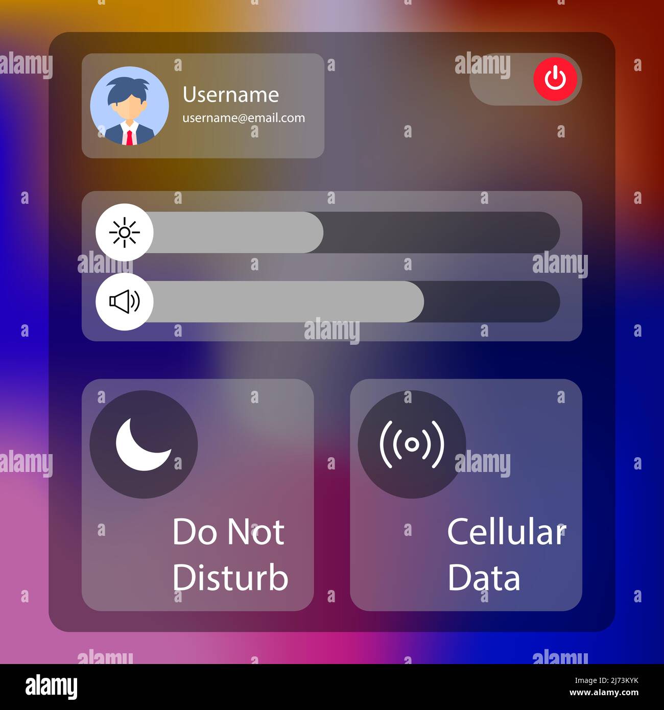 Control Center User Interface Stock Vector Image And Art Alamy