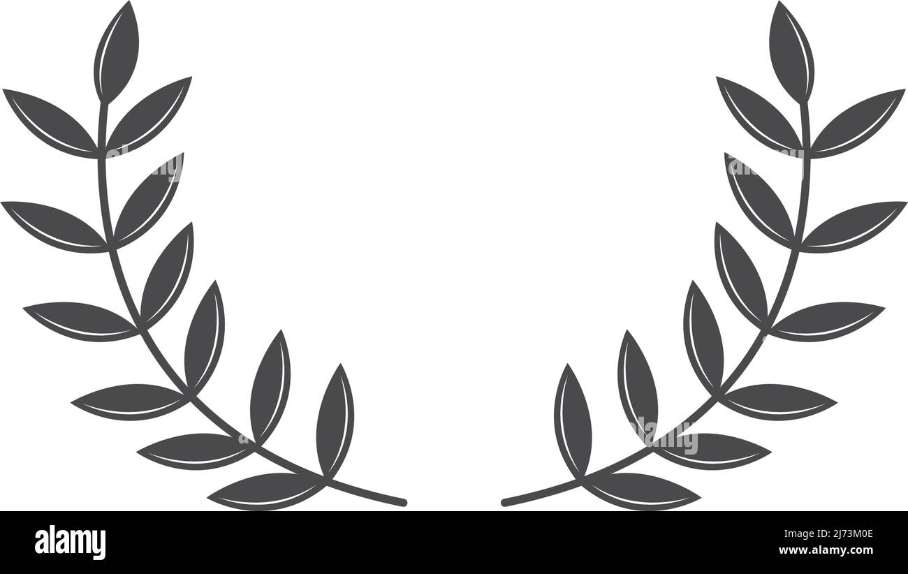 laurel leaves emblem Stock Vector Image & Art - Alamy