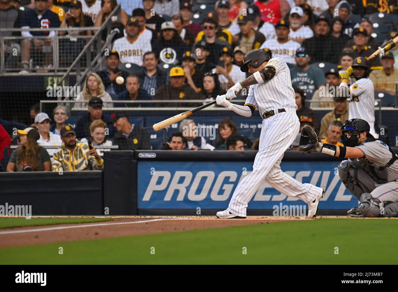 May 05, 2022: San Diego Padres third baseman Manny Machado (13) hits a ...
