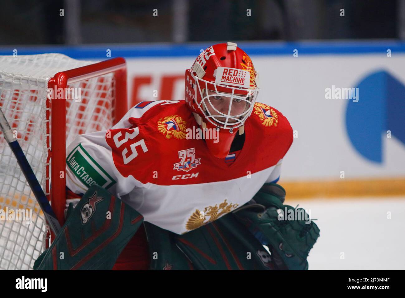 Vyacheslav Peksa (No.35) of Russia U20 seen in action during the Liga ...