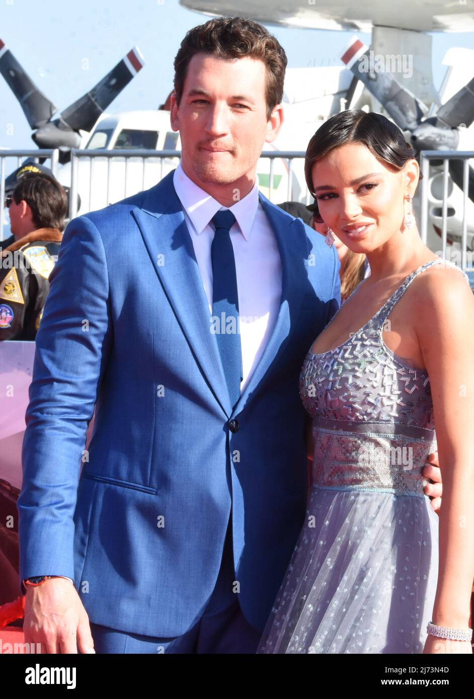 San Diego, California, USA 4th May 2022 Actor Miles Teller and Actress ...