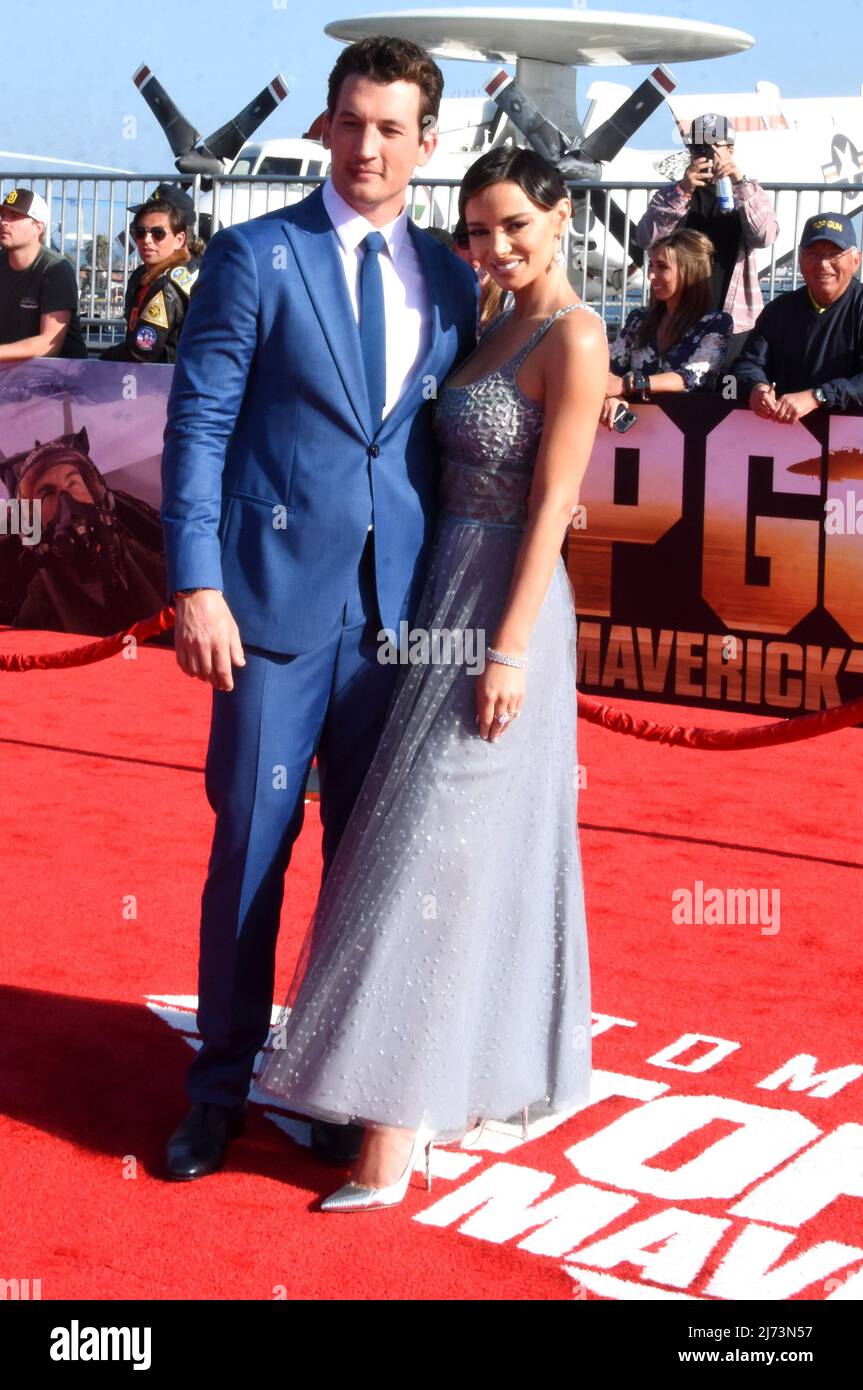 San Diego, California, USA 4th May 2022 Actor Miles Teller and Actress ...