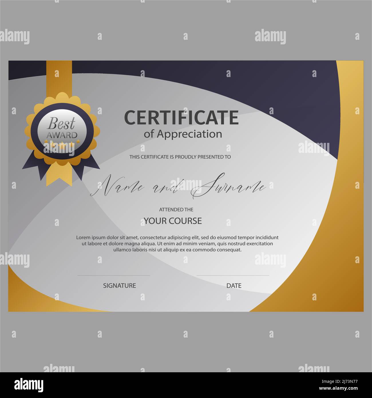 Certificate of Appreciation template vector illustration Stock Vector ...