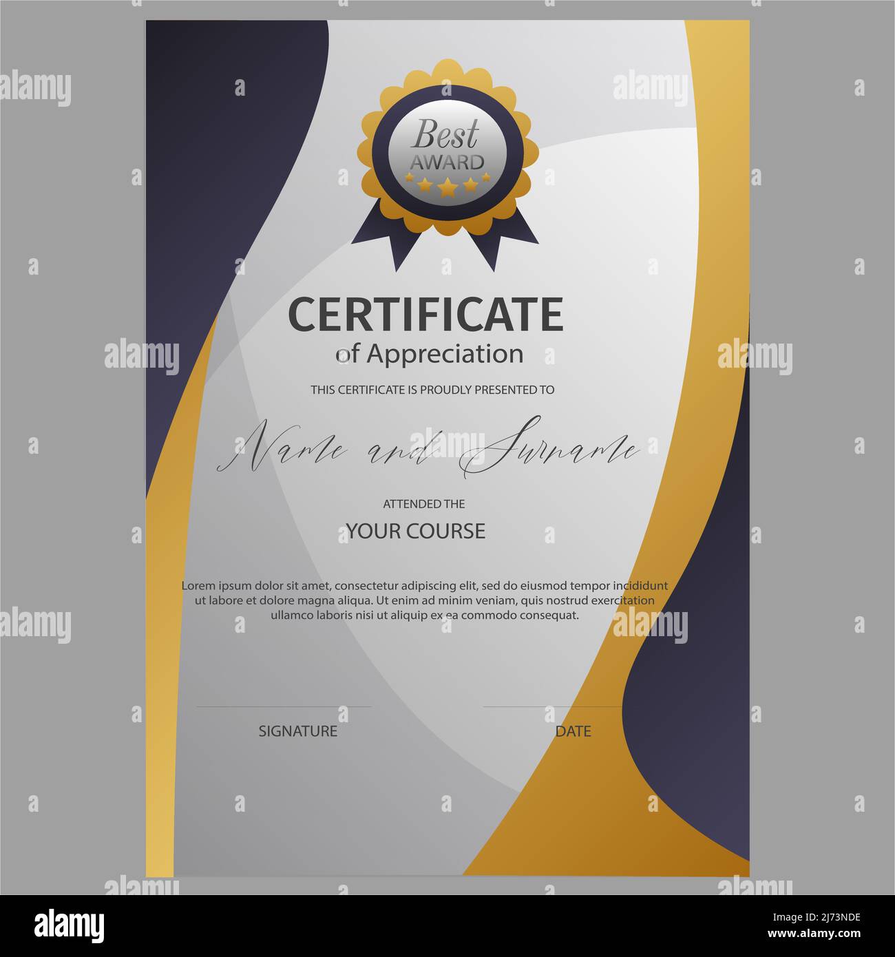 Certificate of Appreciation template vector illustration Stock Vector ...