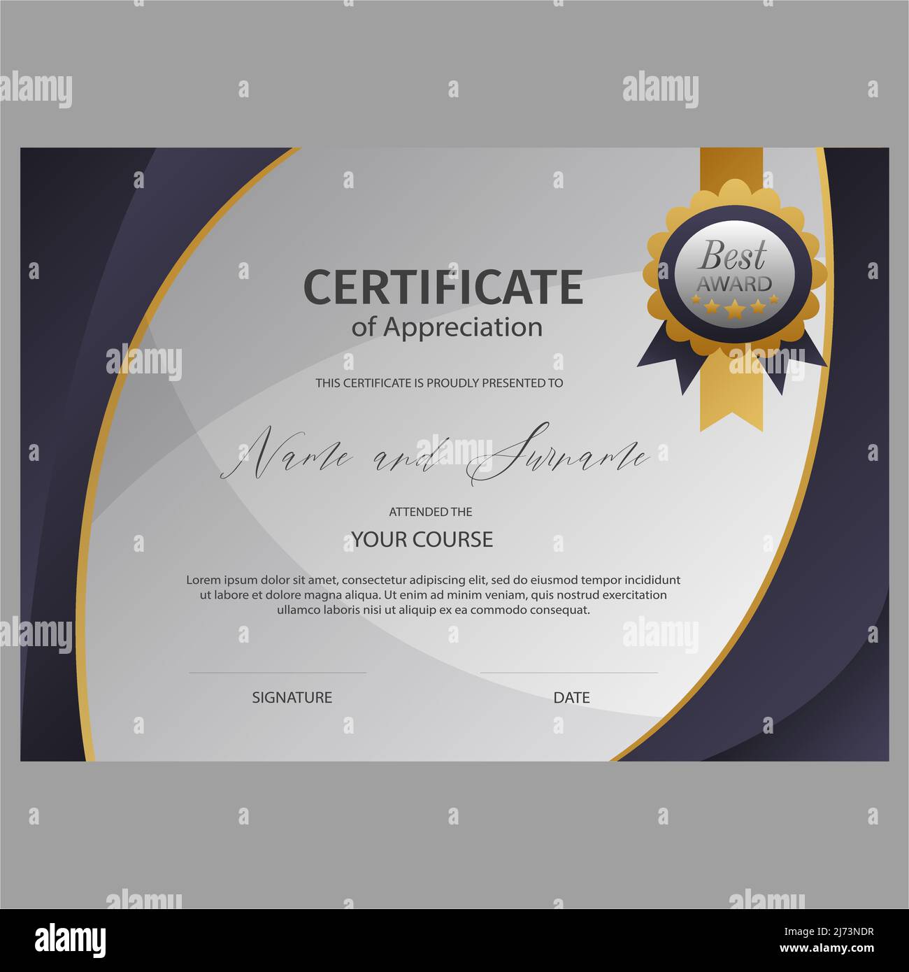 Certificate of Appreciation template vector illustration Stock Vector ...
