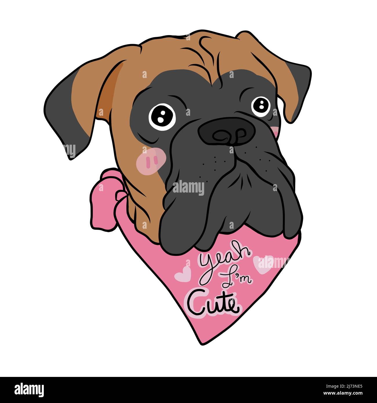 Dog studio pink Stock Vector Images - Alamy