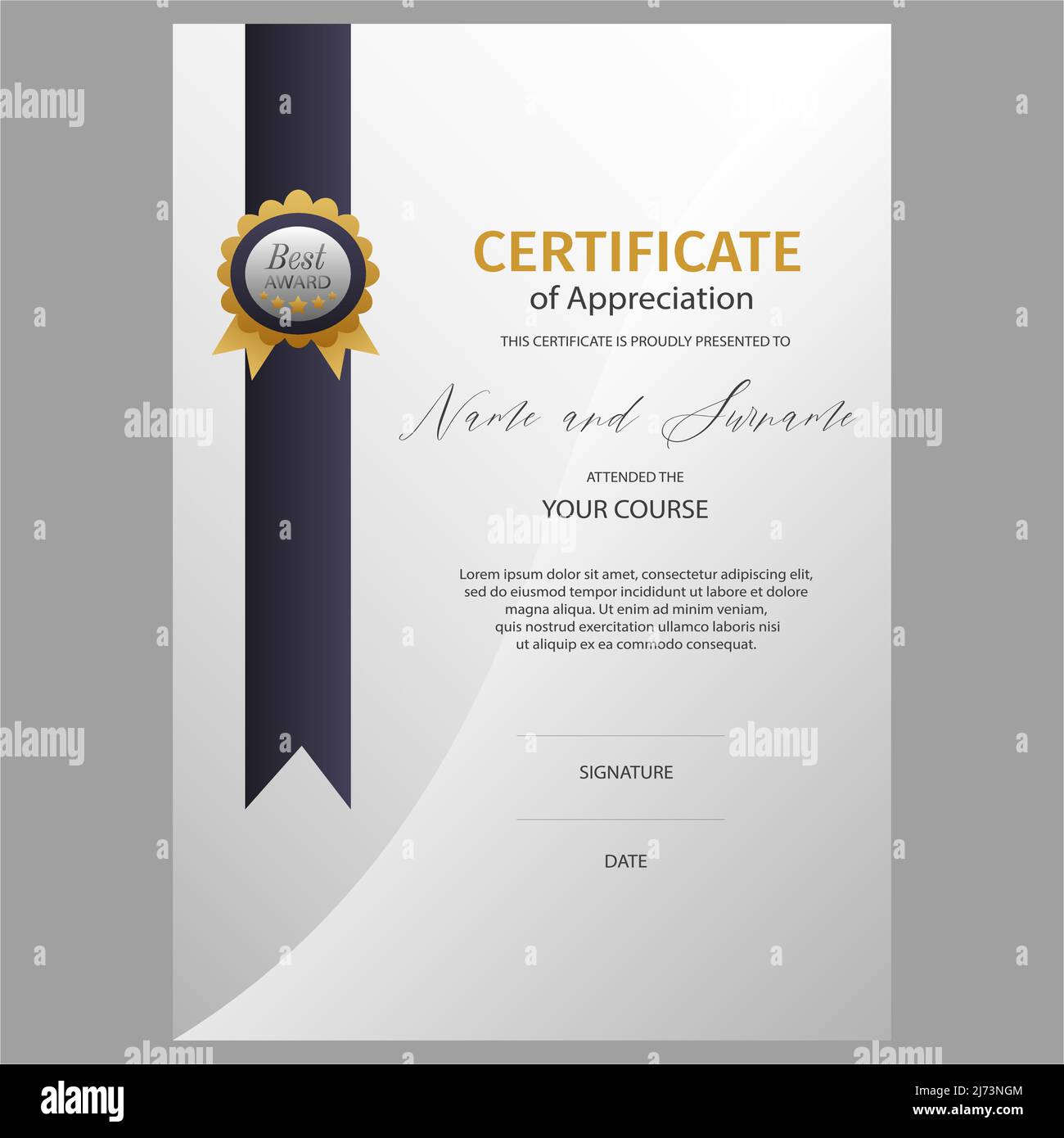 Gold graduate layout hi-res stock photography and images - Alamy