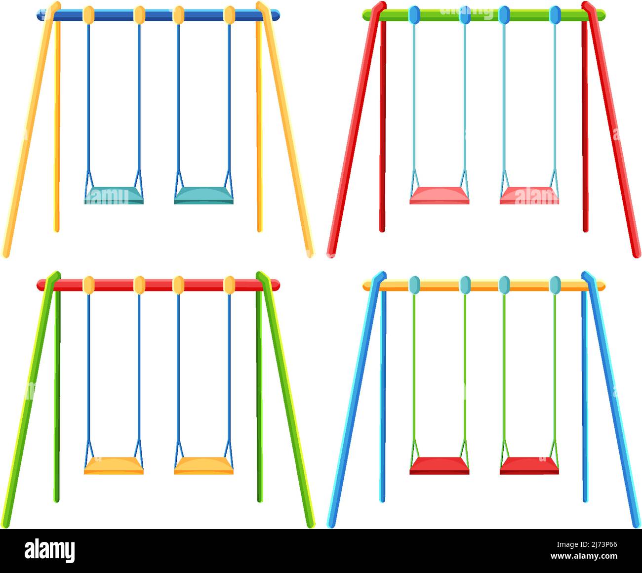 Playground swings on white background illustration Stock Vector Image ...