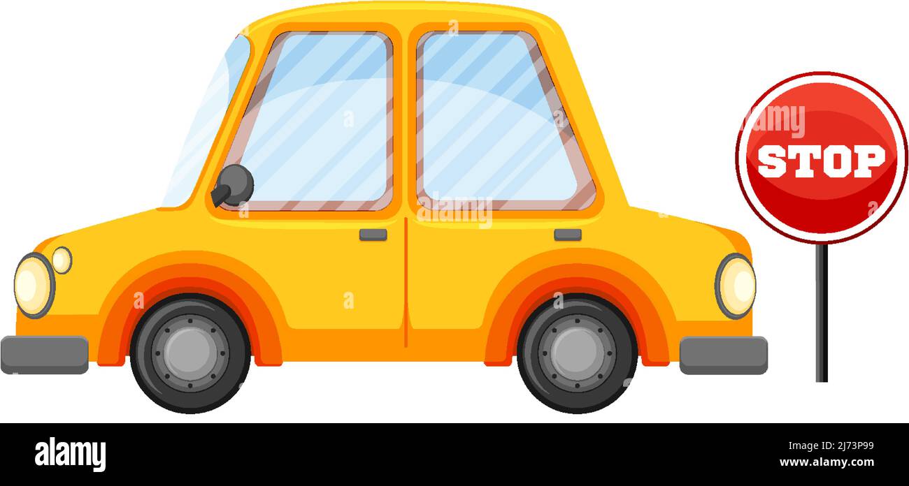 Isolated car in cartoon style illustration Stock Vector Image & Art - Alamy
