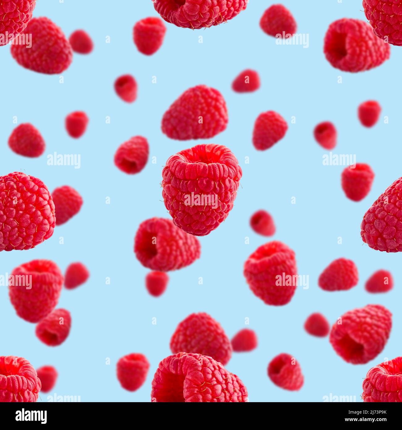 Seamless pattern with raspberry. Berries abstract background. Raspberry ...
