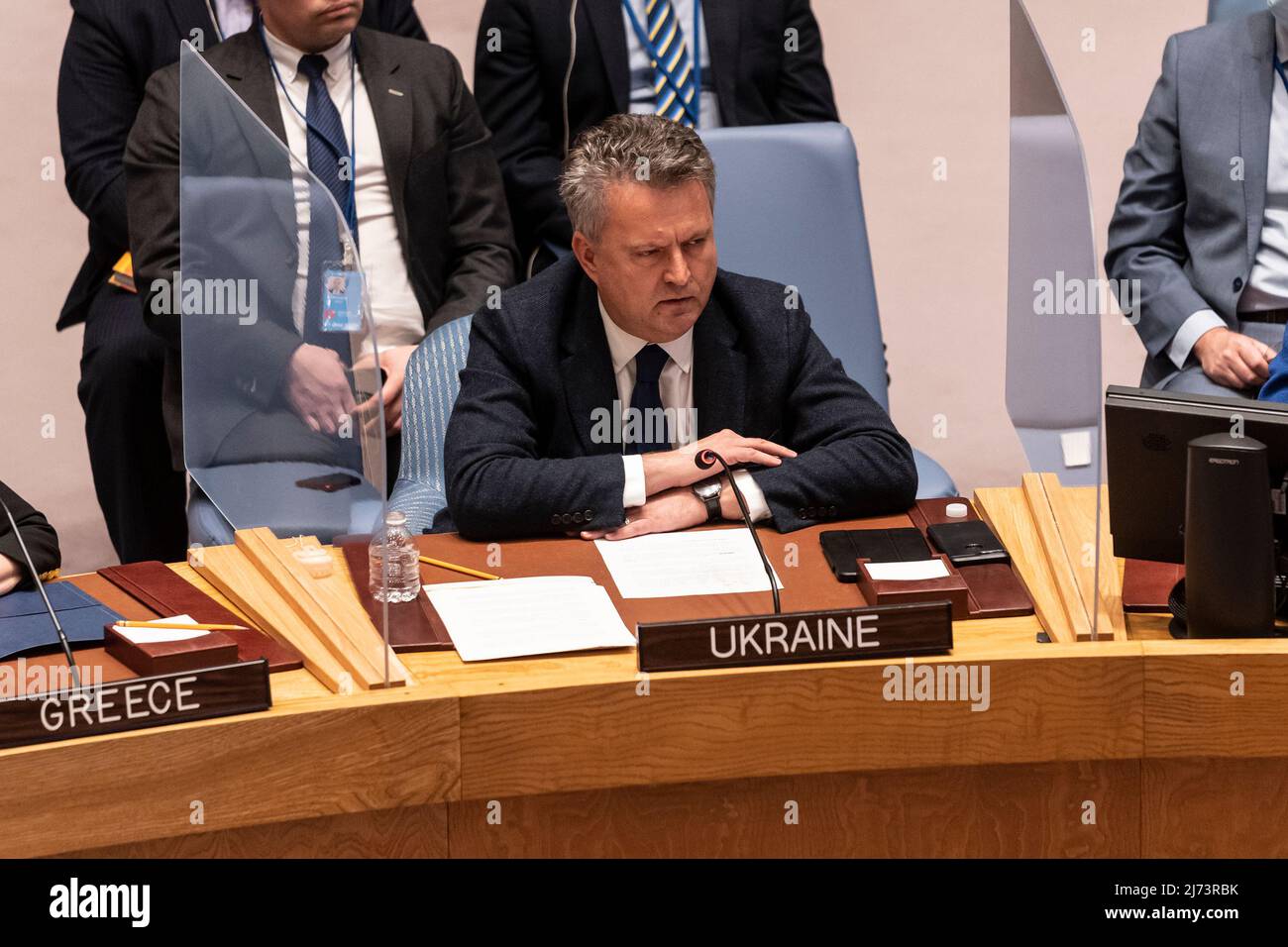 Ukrainian ambassador Sergiy Kyslytsya speaks during SC meeting on ... Ukrainian ambassador Sergiy Kyslytsya speaks during SC meeting on ...