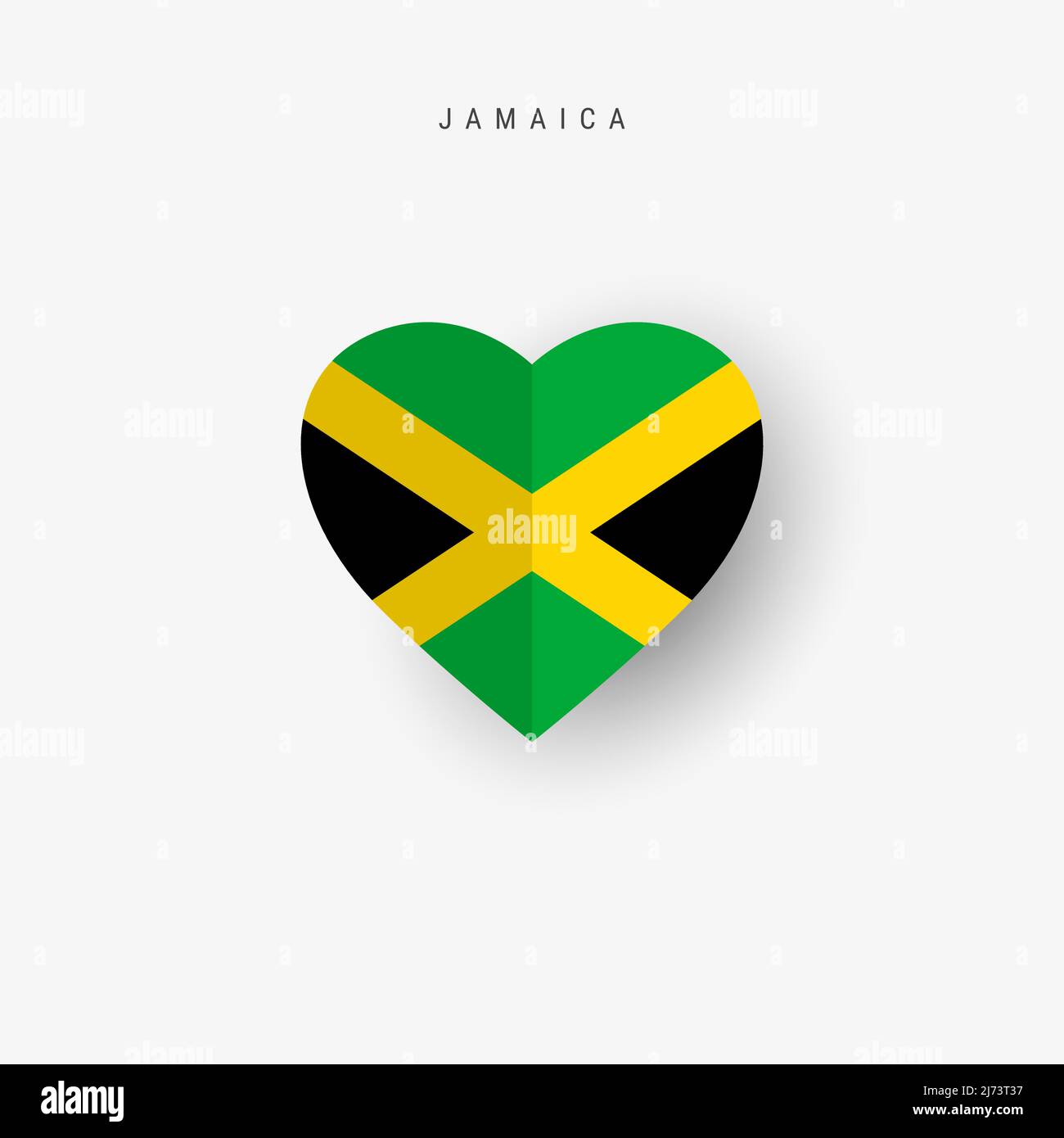 Isolated heart shape jamaican flag Stock Vector Images - Alamy