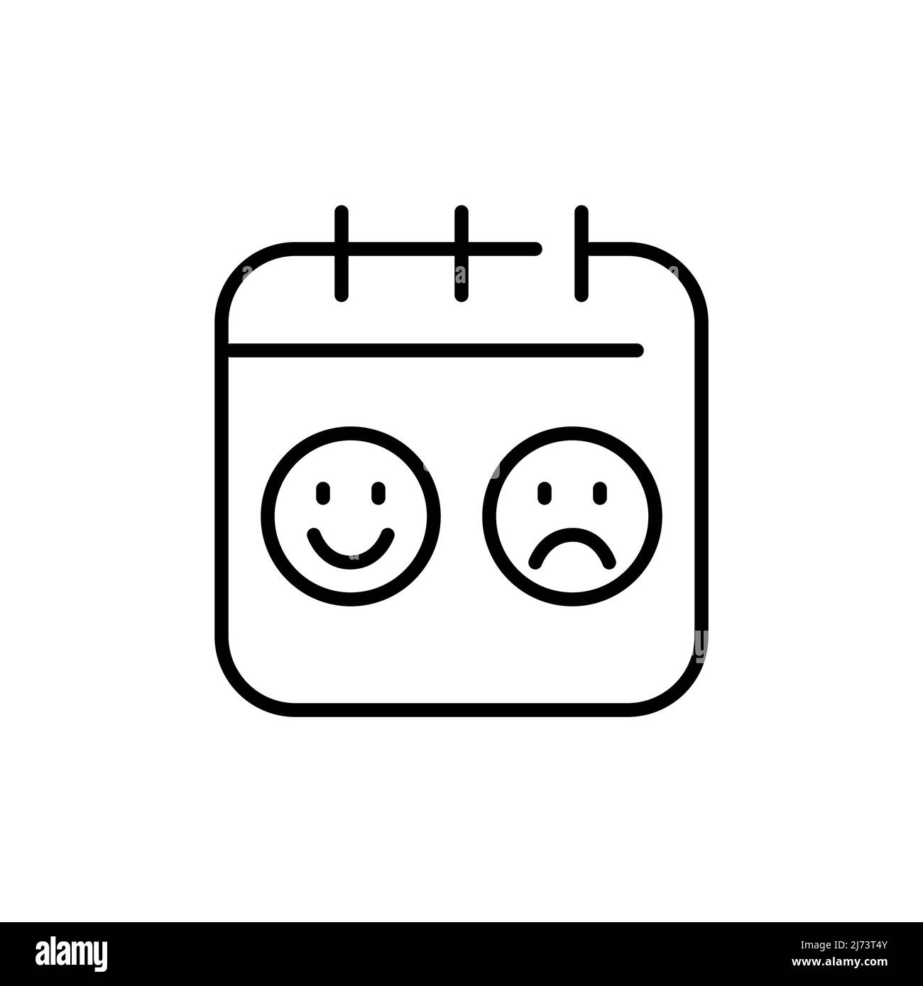 Calendar of emotions. Psychotherapy self-observance tool. Pixel perfect ...