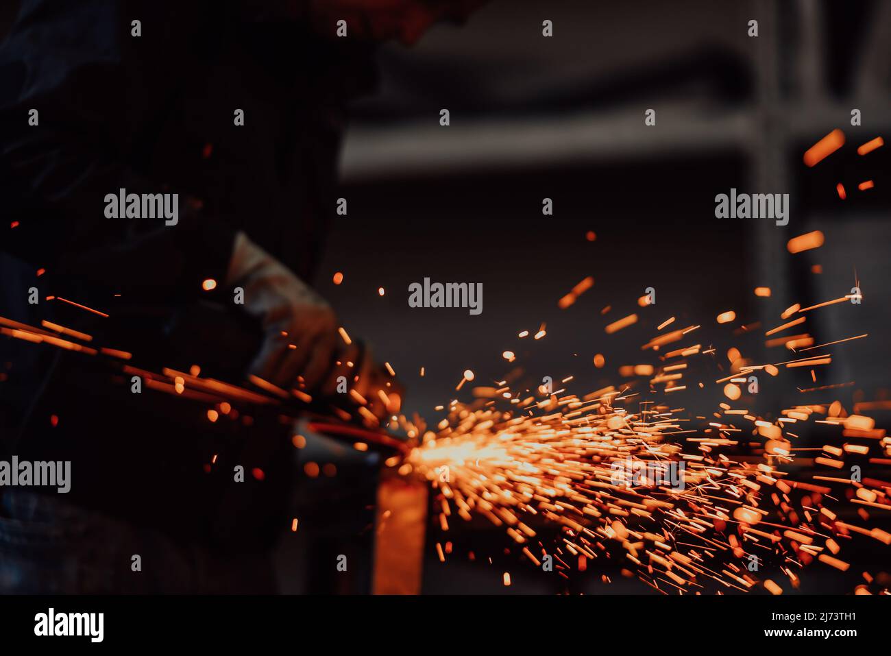 Heavy Industry Engineering Factory Interior with Industrial Worker ...