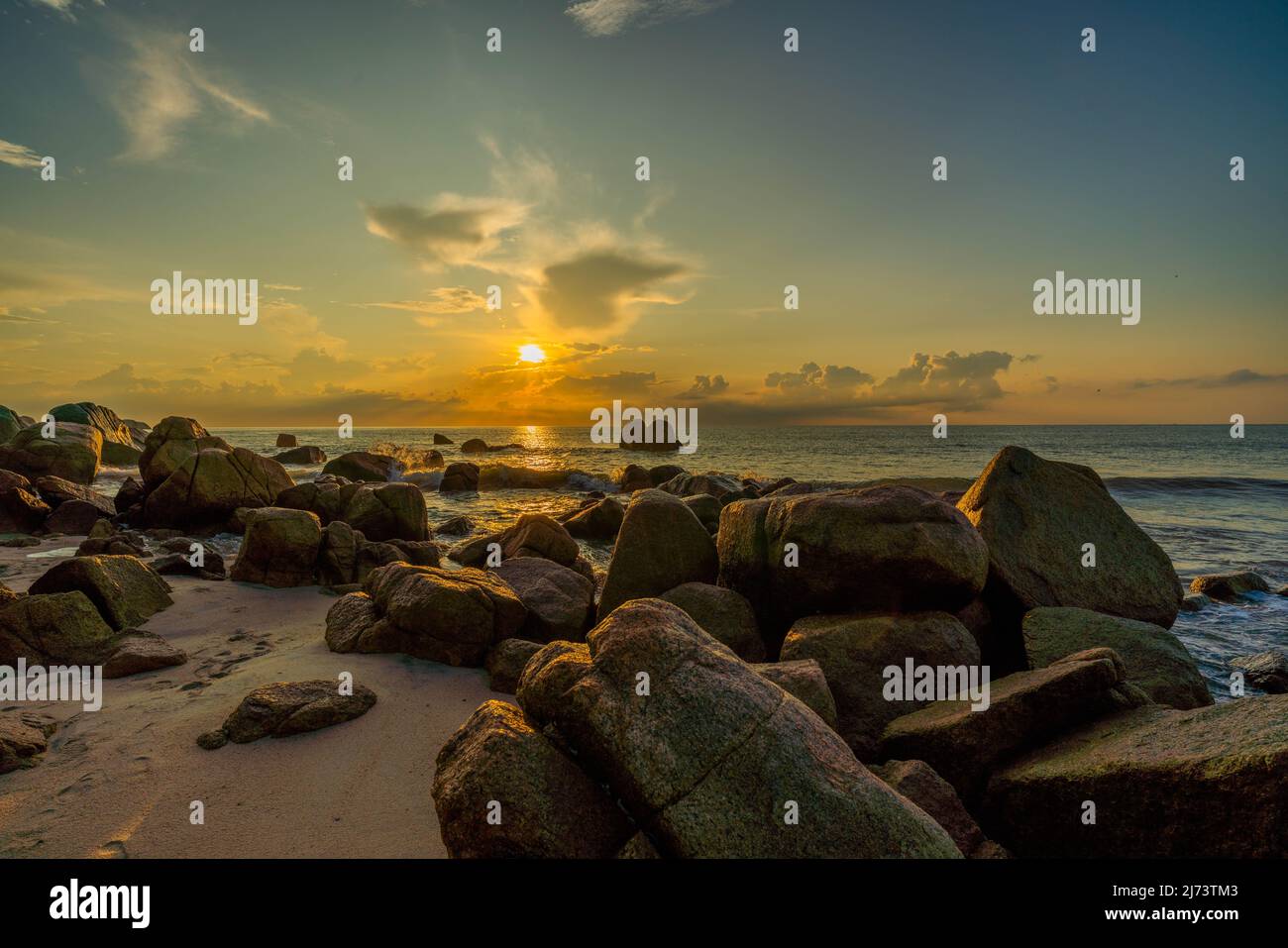 Sunrise at Teluk Cempedak Beach, Malaysia Stock Photo - Alamy