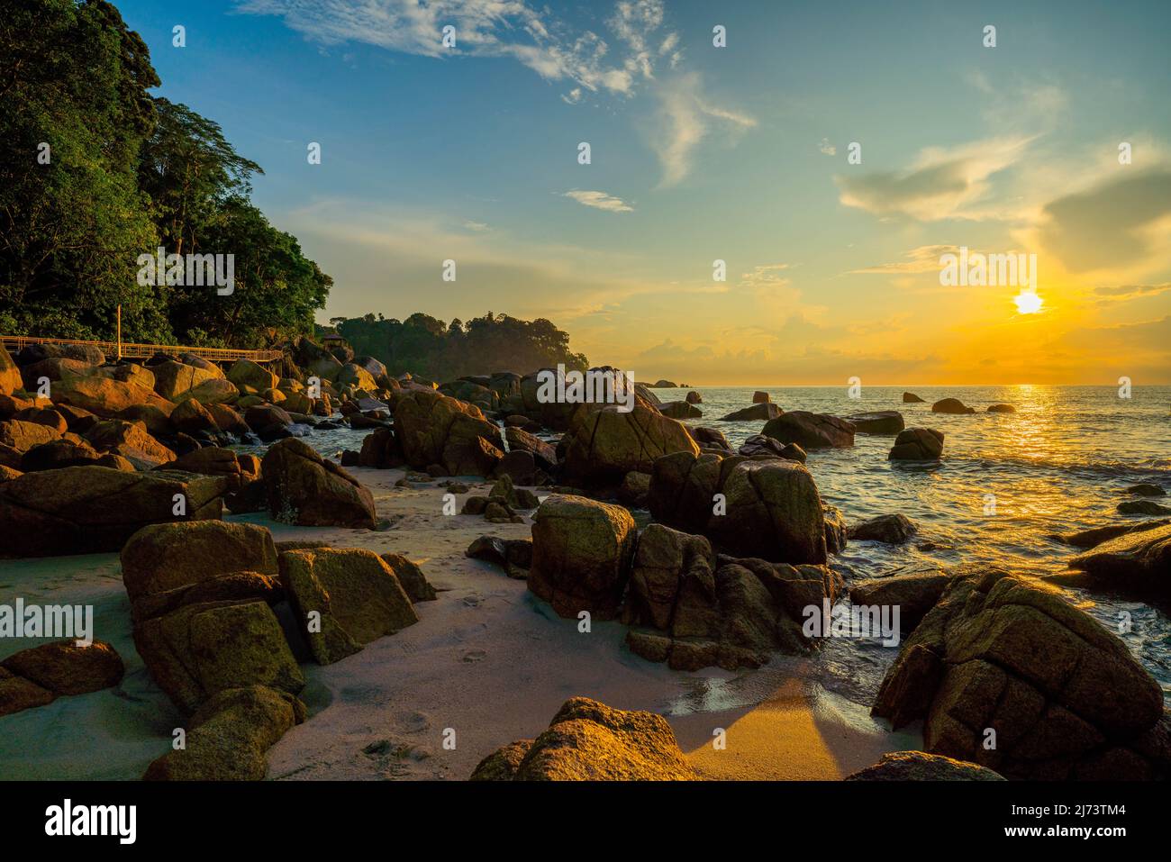 Sunrise at Teluk Cempedak Beach, Malaysia Stock Photo - Alamy