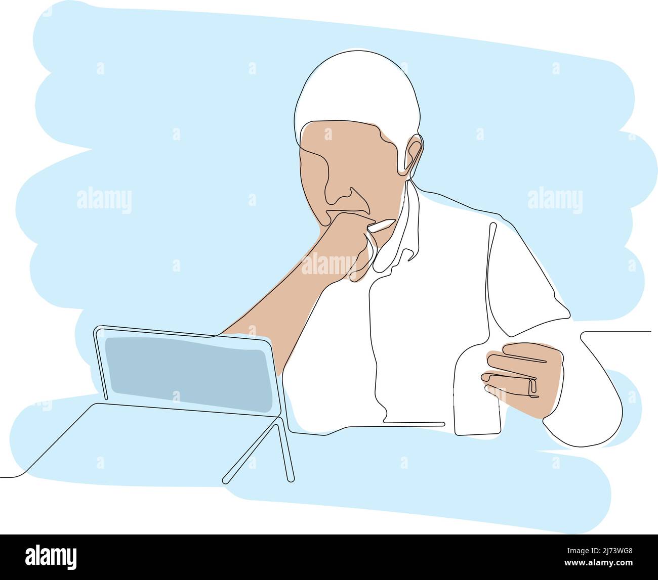 Focused discussion Stock Vector Images - Alamy