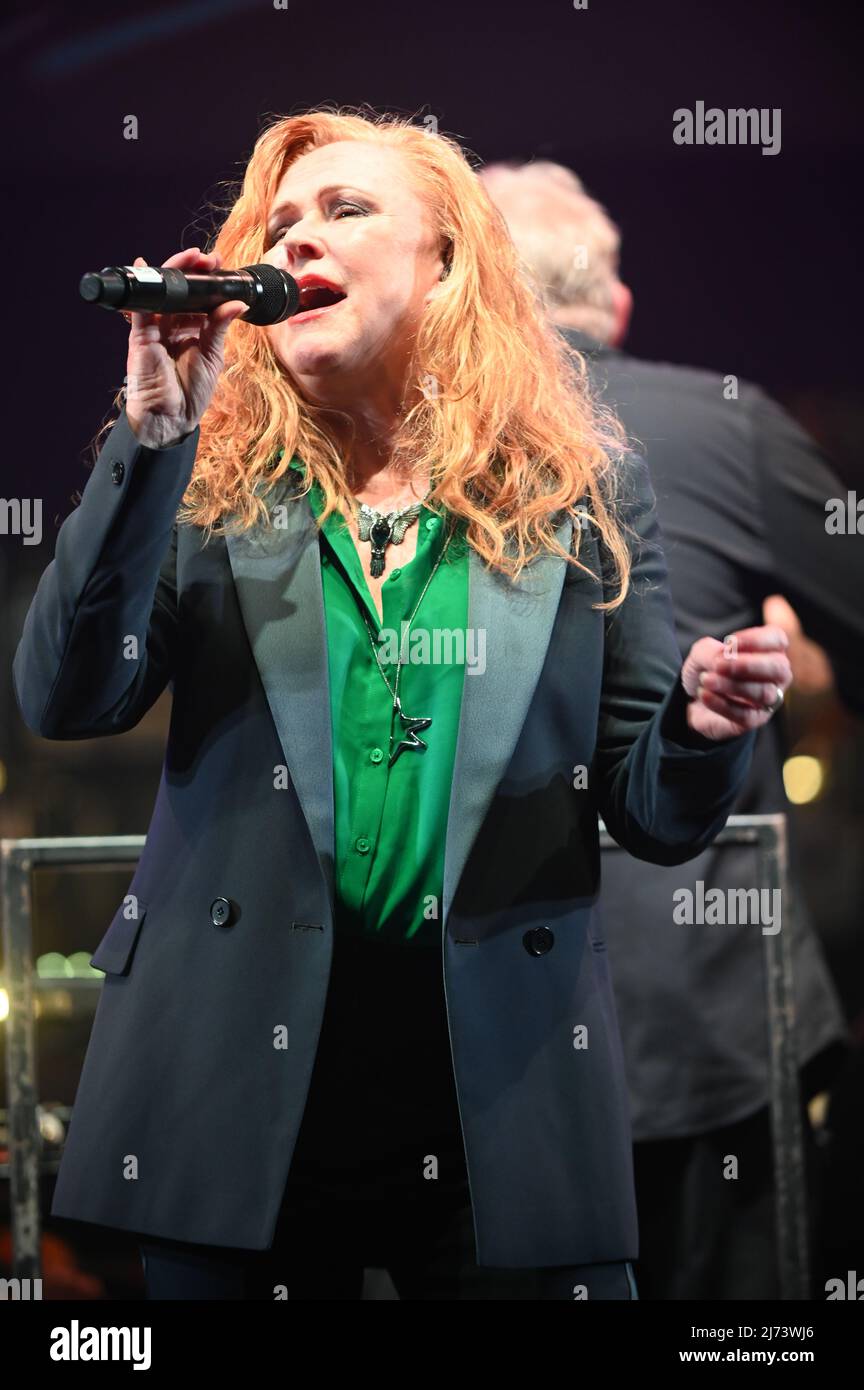 Lead singer Carol Decker of TPau band performs at 80s Classical Concert ...