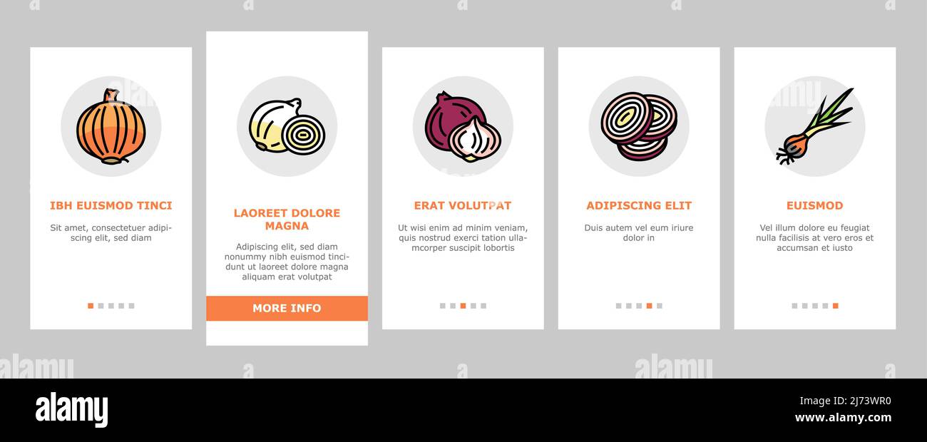 Onion Fresh Vitamin Vegetable Onboarding Icons Set Vector Stock Vector ... Onion Fresh Vitamin Vegetable Onboarding Icons Set Vector Stock Vector ...