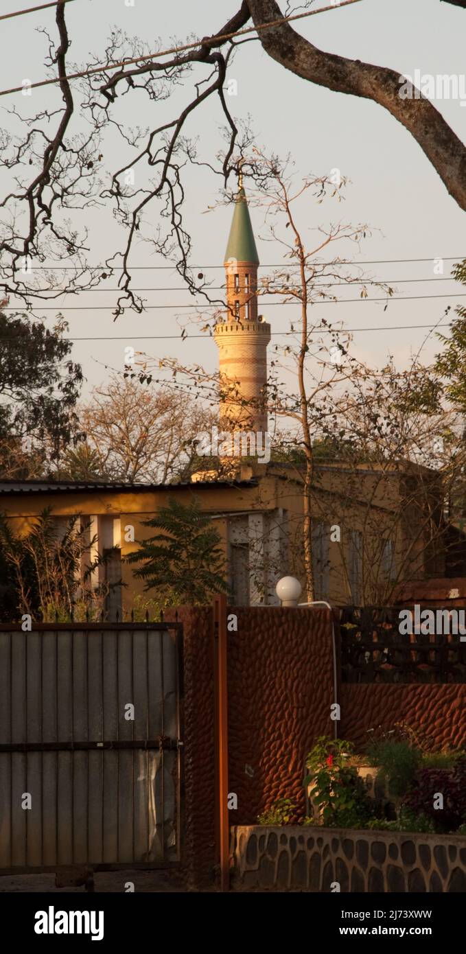 Minaret, Al-Madina Masjid (Mosque), Limbe, Malawi, Africa - many ...