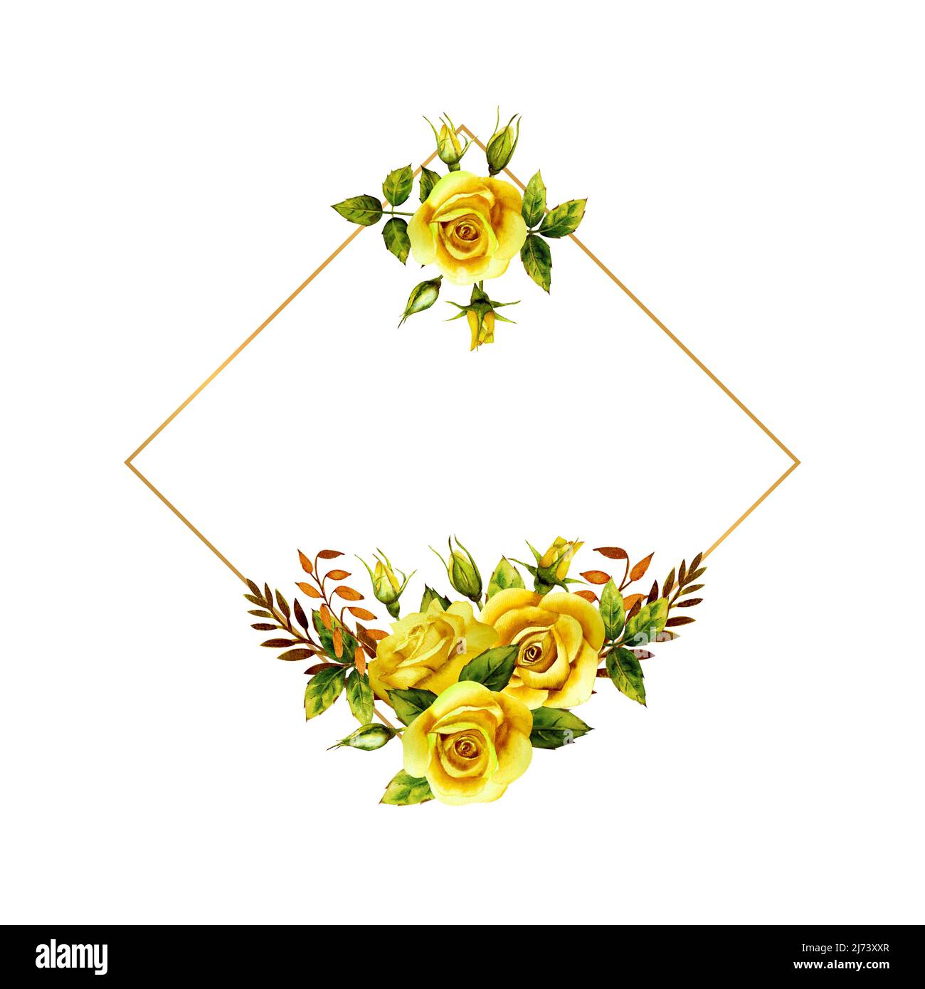 Yellow Rose Frame