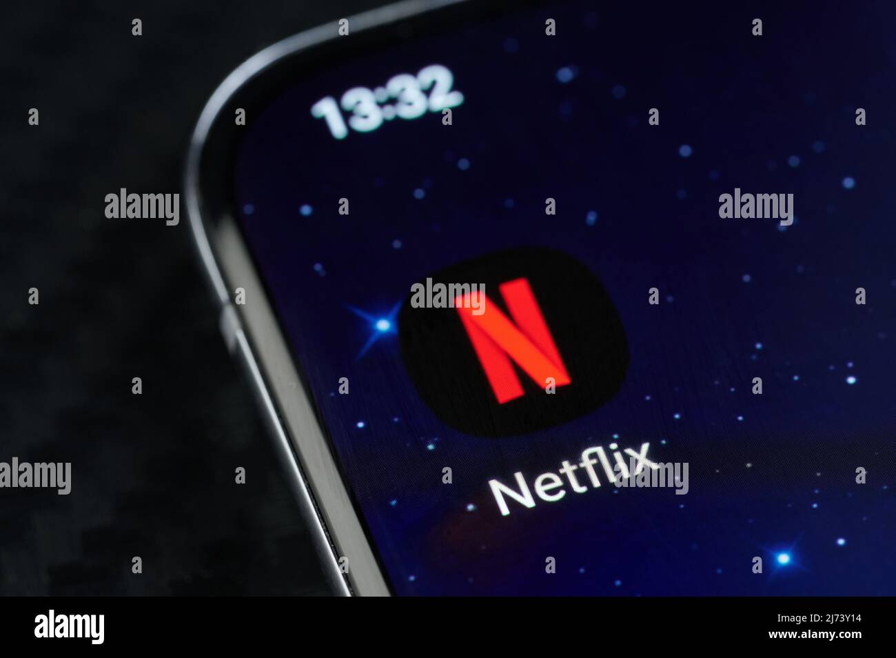 New york, USA - May 5, 2022: Netflix video service mobile app on ...