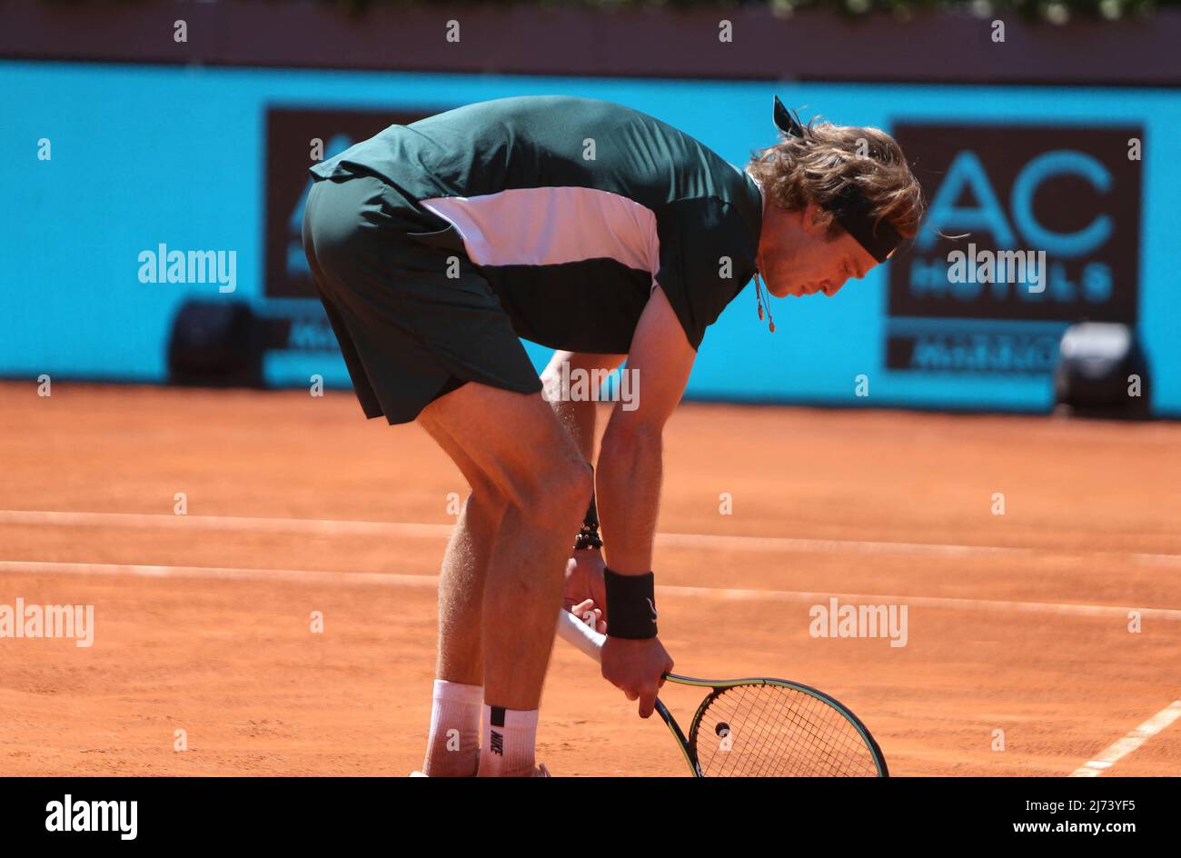 Madrid, Spain, May 5, 2022, Andrey Rublev of Russia during the Mutua ...