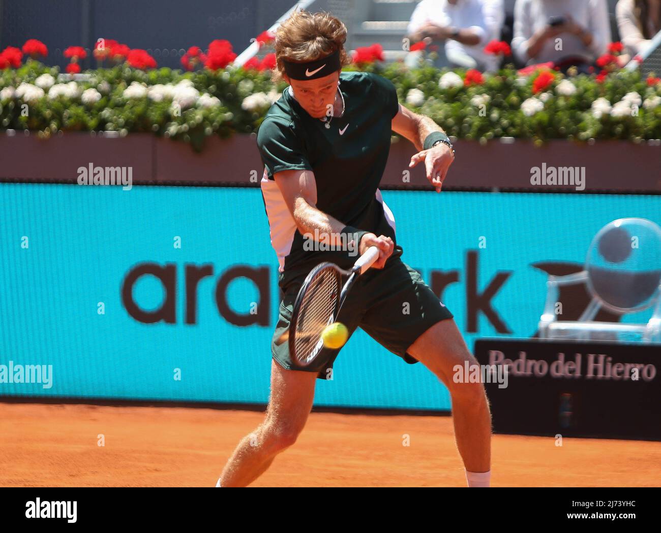 Madrid, Spain, May 5, 2022, Andrey Rublev of Russia during the Mutua ...