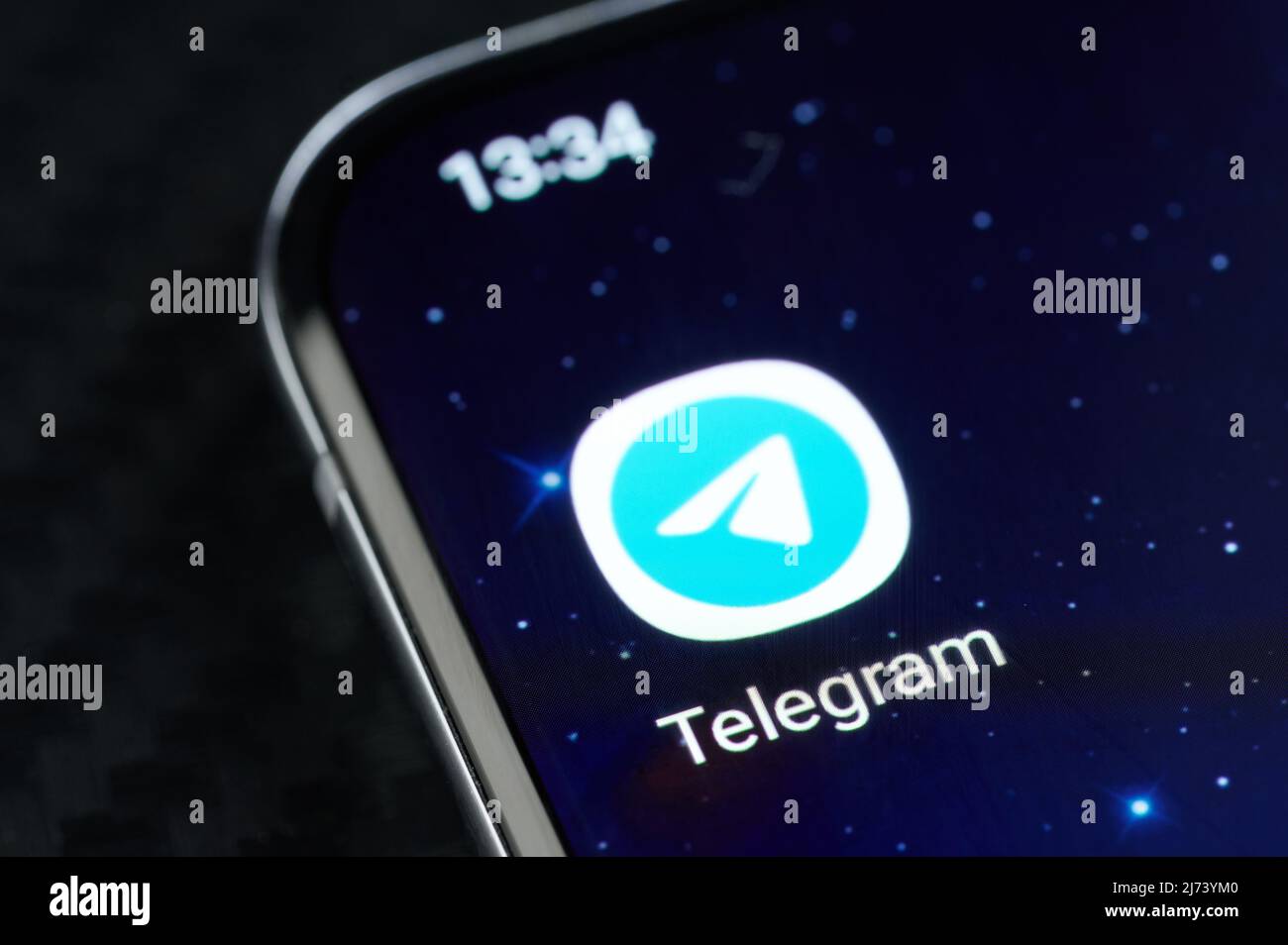 New york, USA - May 5, 2022: Telegram messenger mobile app on ...