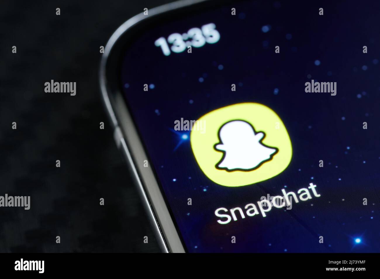 New york, USA - May 5, 2022: Snapchat messenger mobile app on ...