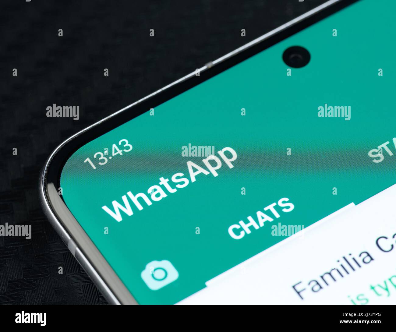 New york, USA - May 5, 2022: Whatsapp messenger main menu app on ...