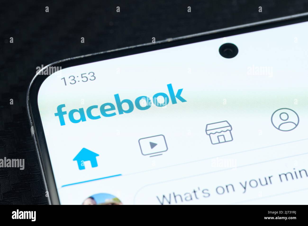 Facebook logo on display portable hi-res stock photography and images ...