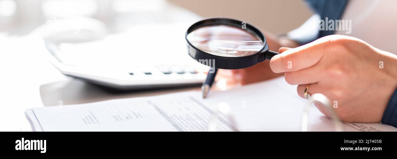 Fraud Investigation And Tax Audit. Investigator Or Auditor Using ...