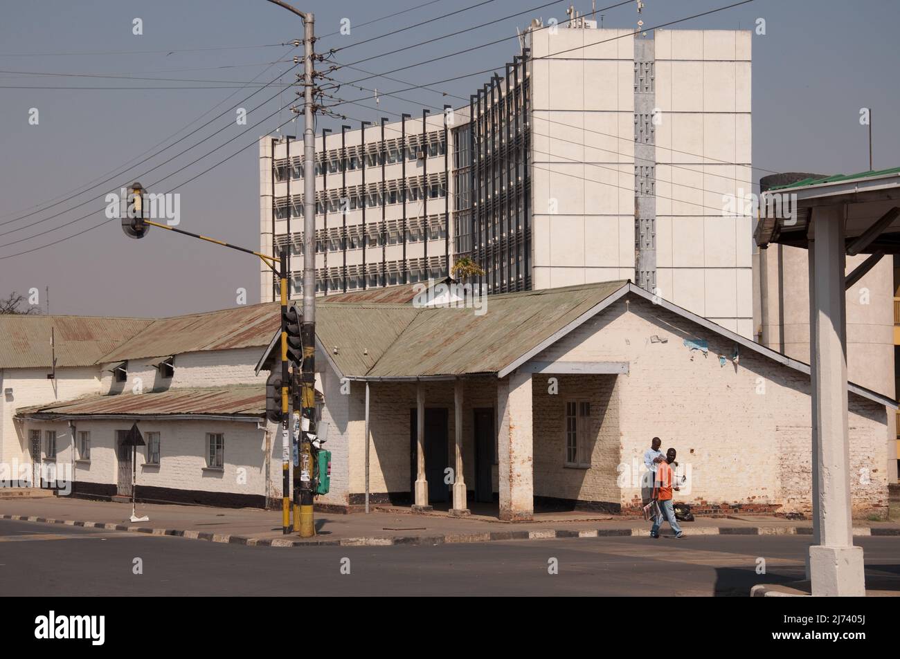 Old and new buildings, Blantyre, Malawi, Africa. The first mission and ...