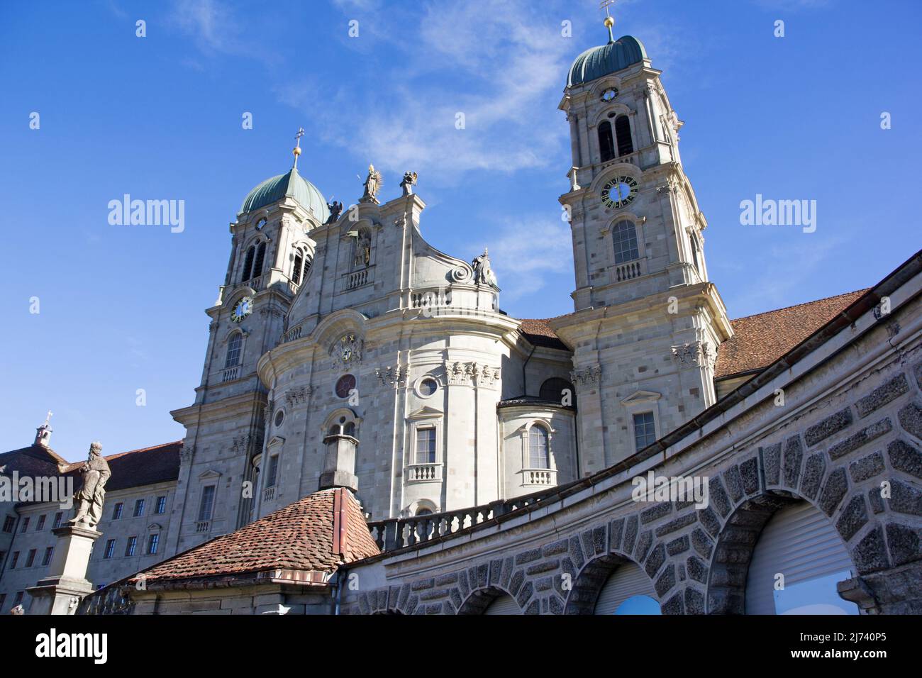 The biggest Catholic monastery in Einsiedeln, Switzerland Stock Photo ...