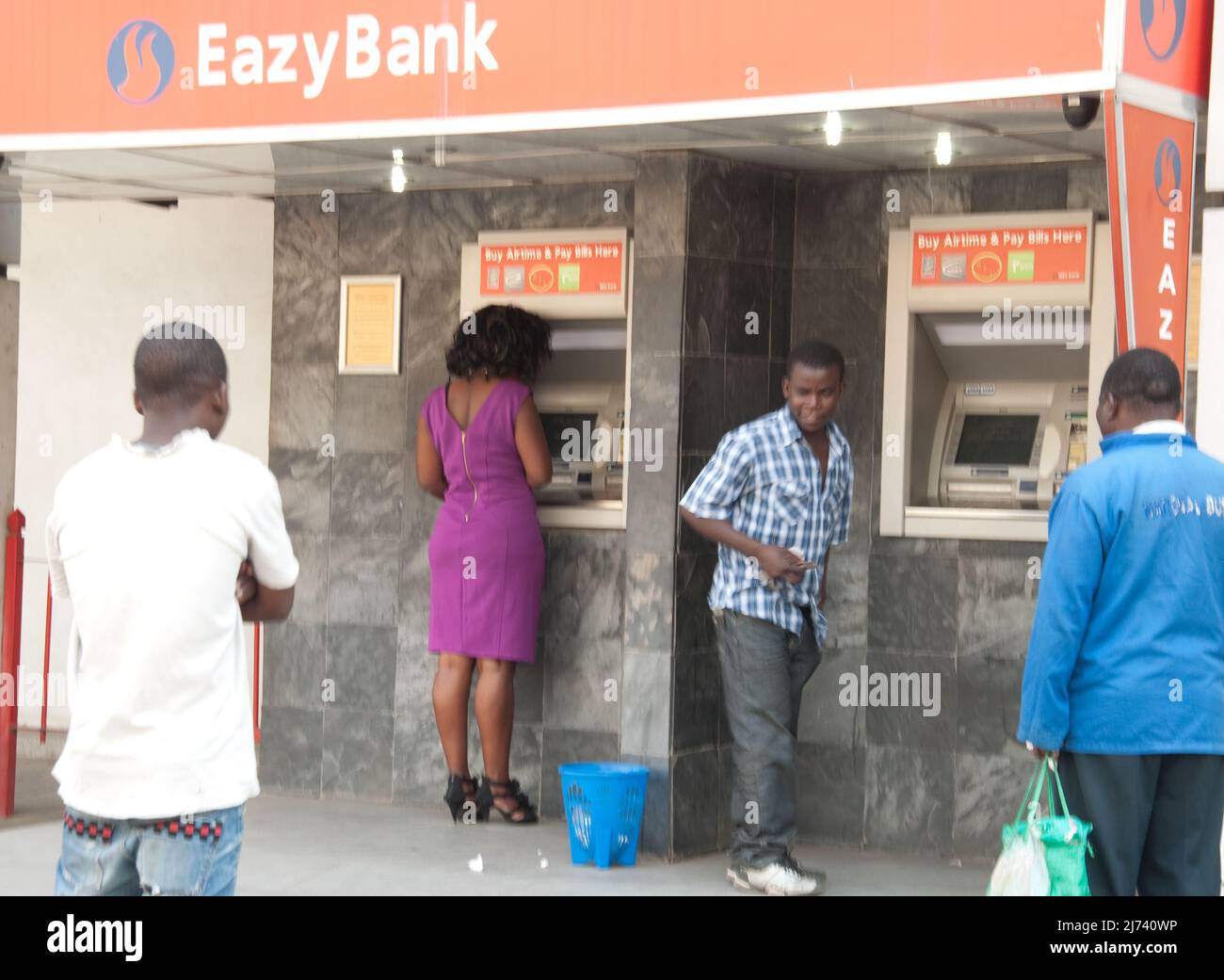 ATM, Easy Bank, Blantyre, Malawi, Africa. Until recently there were very few banks in Malawi ...