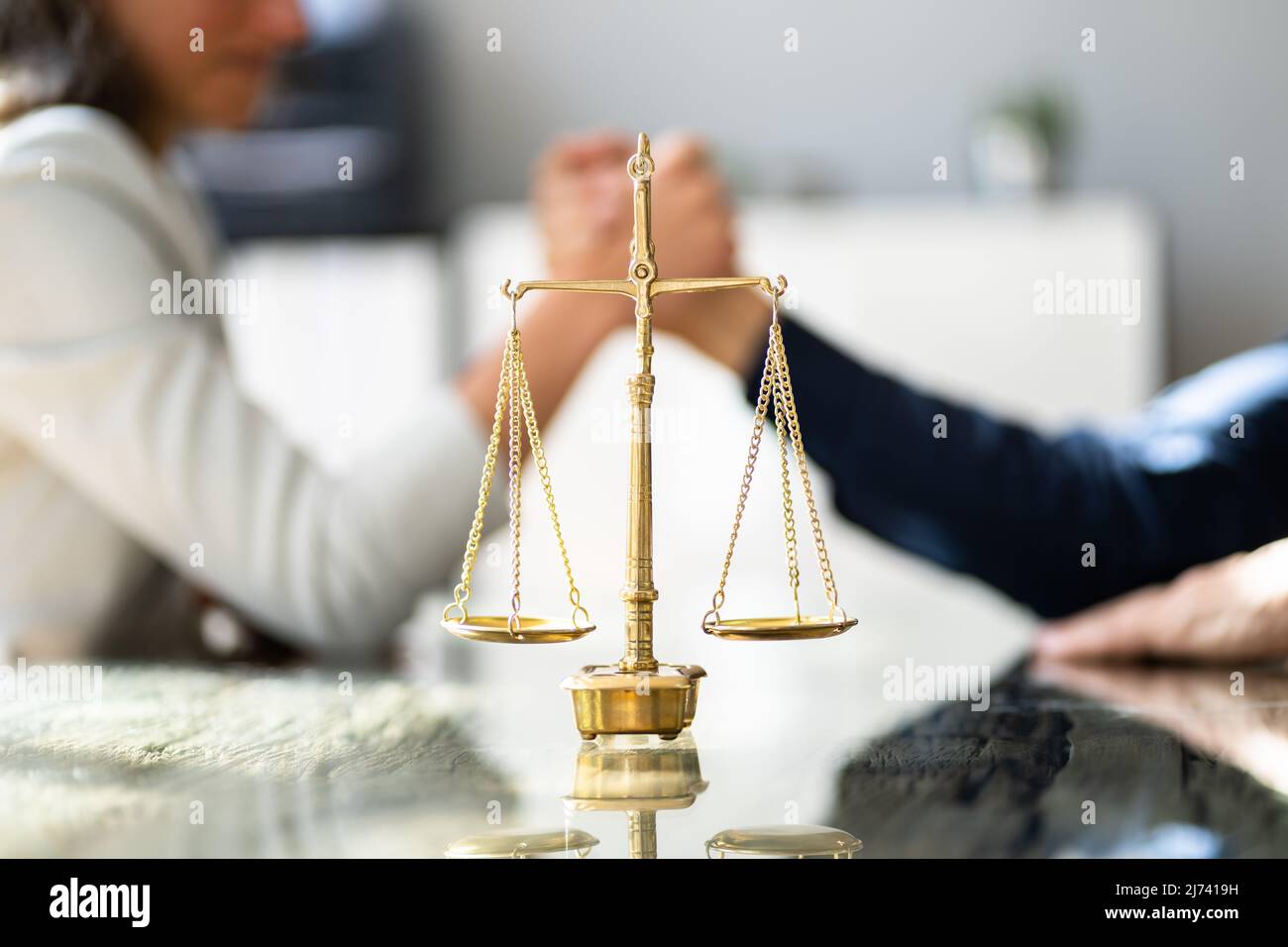 Two People Competing In Legal Fighting In Law Court In Corporate Battle ...