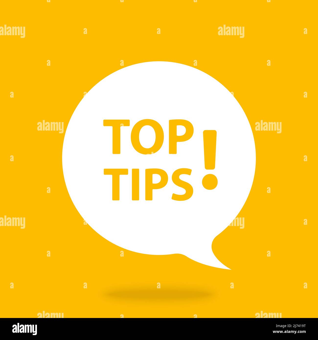 Top tips speech bubble banner vector with copy space for business ...