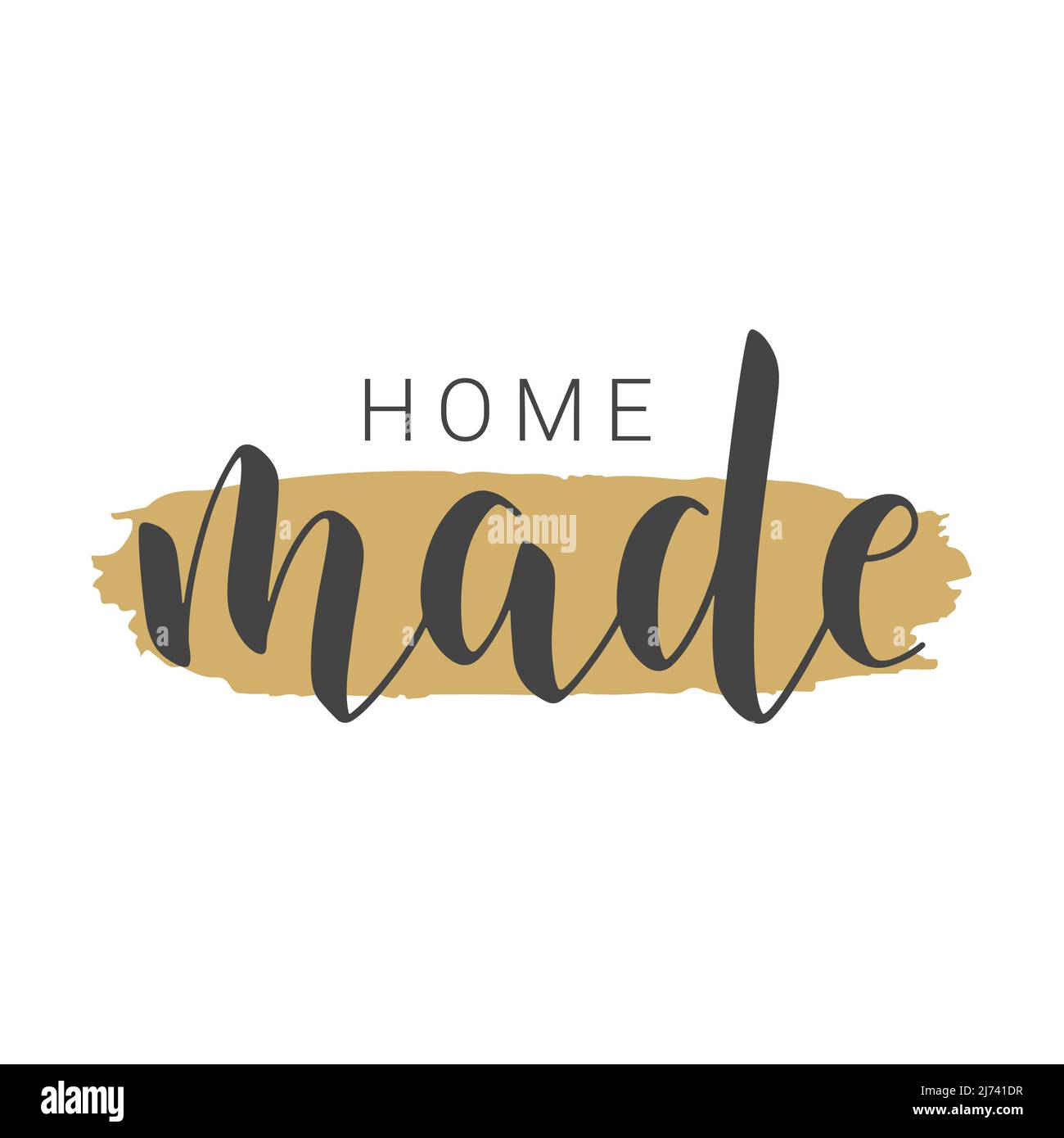 Vector Illustration. Handwritten Lettering of Handmade. Template for ...