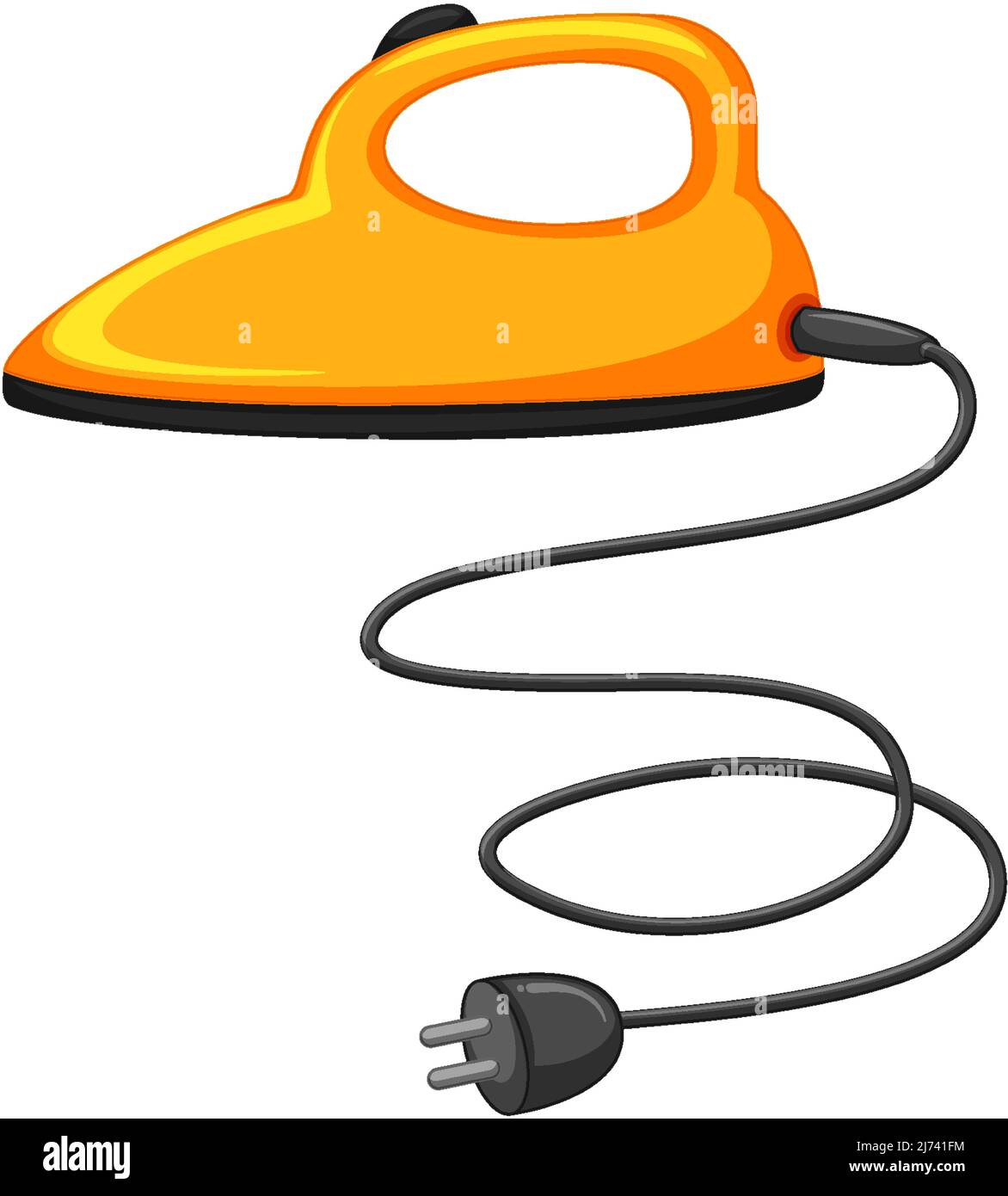 Electric iron in yellow color illustration Stock Vector Image & Art - Alamy