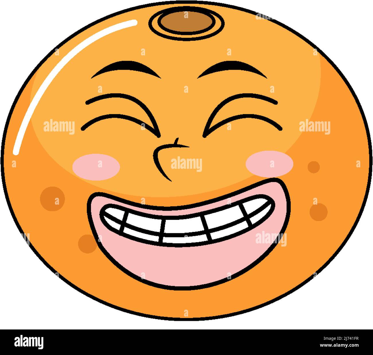 Orange with happy smile illustration Stock Vector Image & Art - Alamy