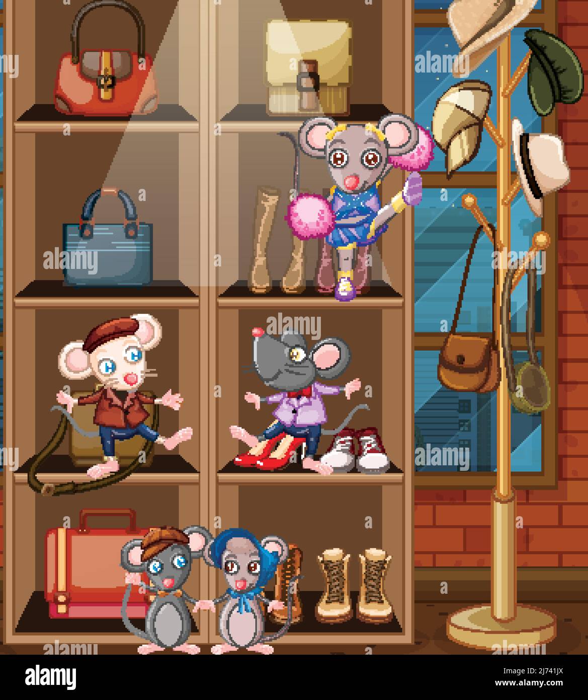 Many rats dancing in the shop illustration Stock Vector Image & Art - Alamy