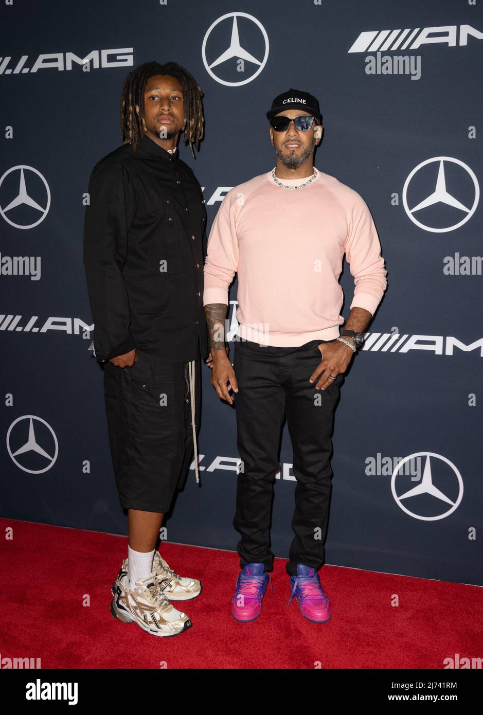 MIAMI, FLORIDA - MAY 05: Prince Nazir Dean and Producer Swizz Beatz ...