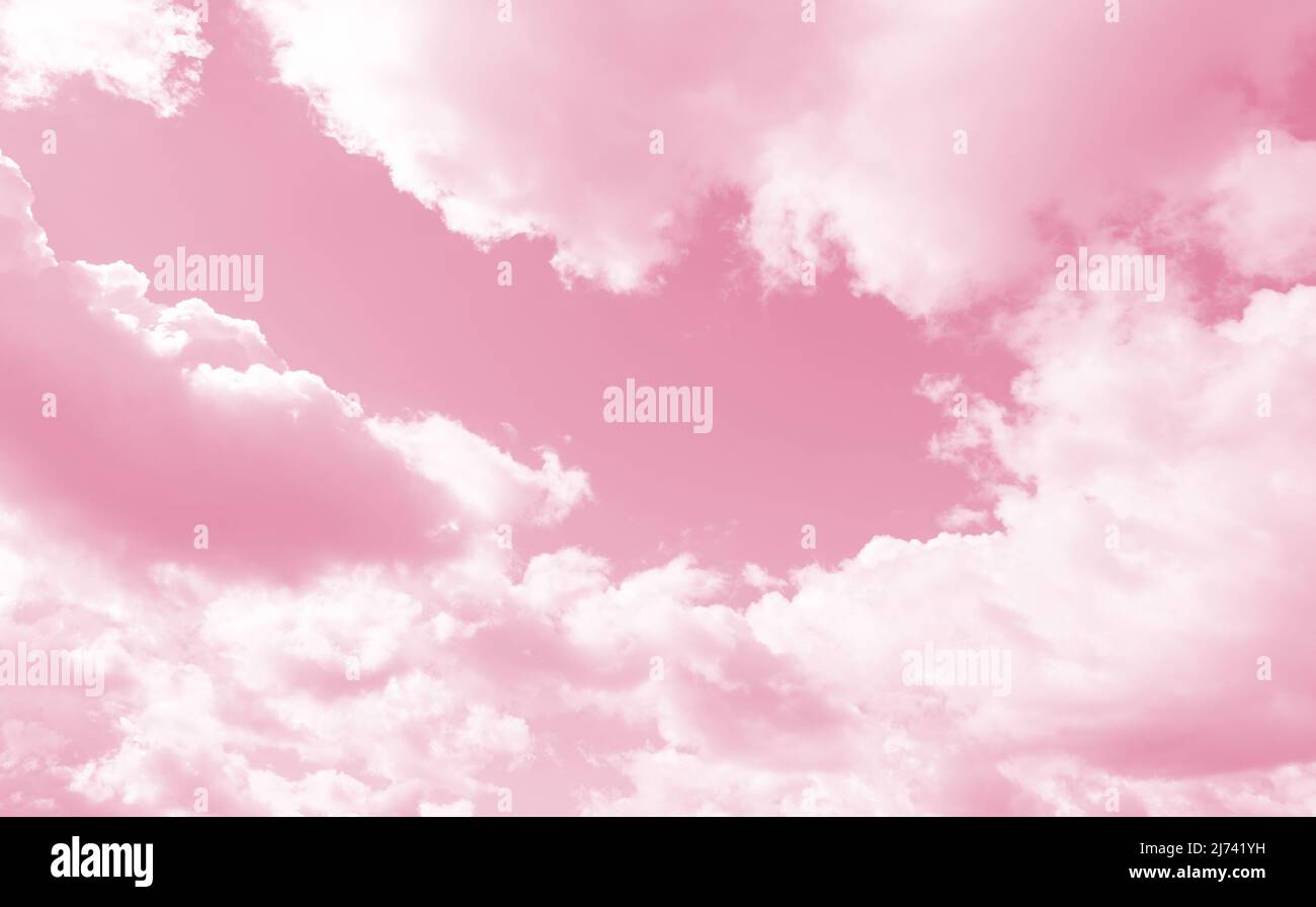 Beautiful pink clouds and sky. Abstract nature background Stock Photo ...