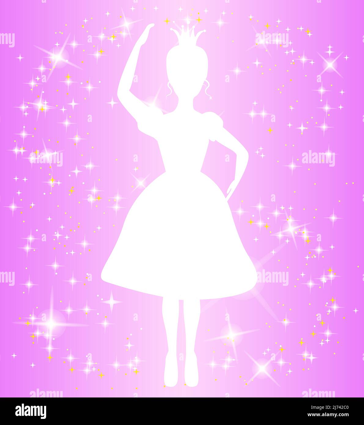 Pink Princess Silhouette