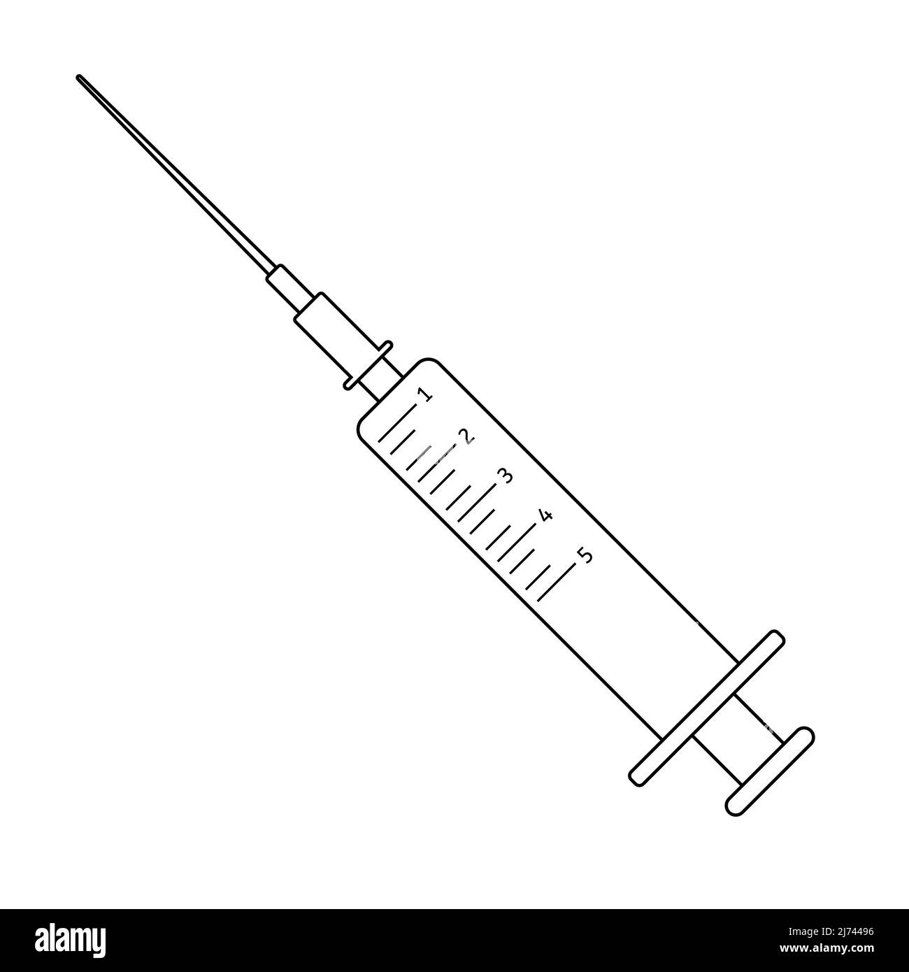 Vector flat syringe isolated on white background Stock Vector Image ...
