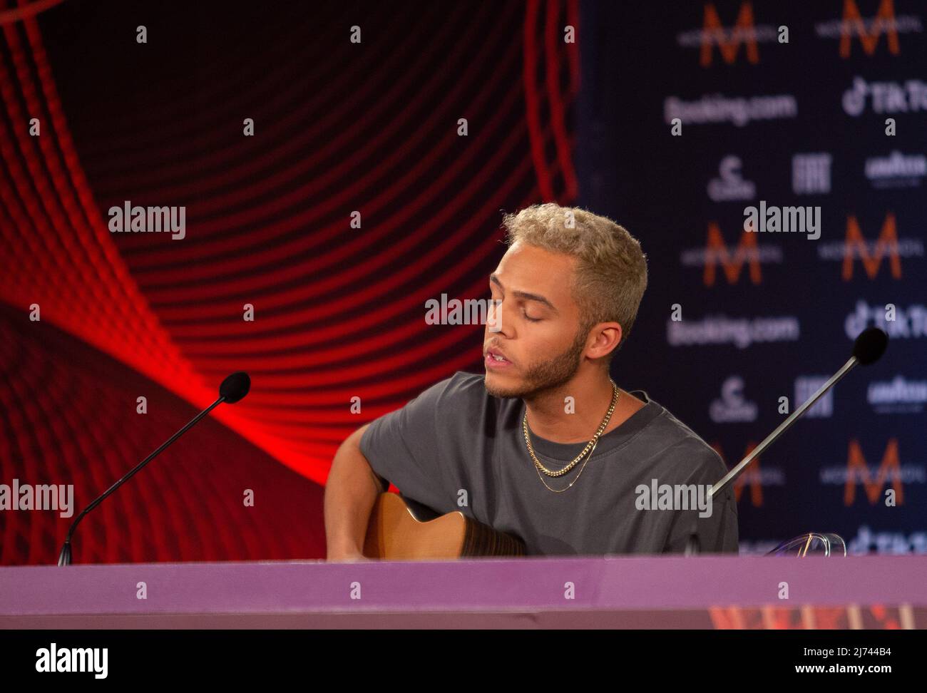 Malik Harris (Rockstar) Germany performing live during the Eurovision ...