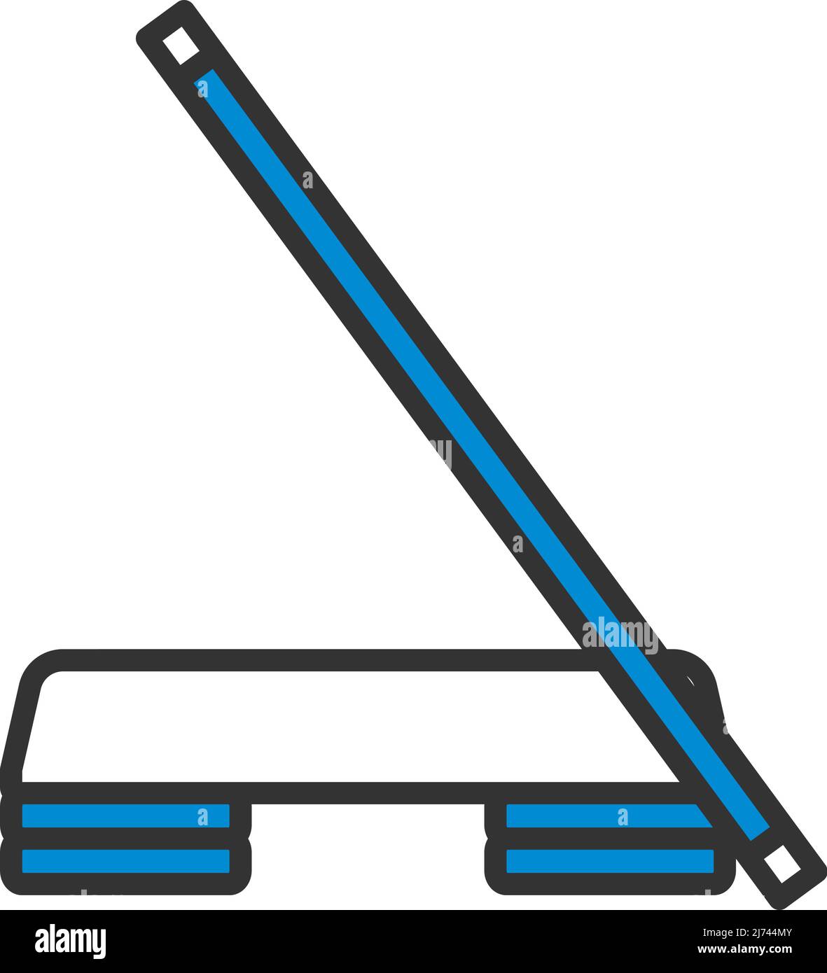 Icon Of Step Board And Stick. Editable Bold Outline With Color Fill ...