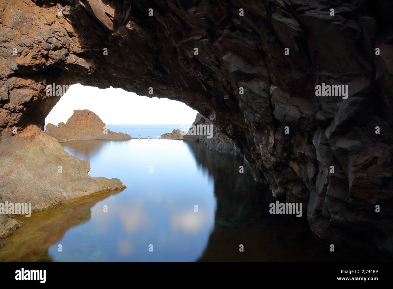 Natural swimming pools in Seixal, located on the North coast of Madeira ...