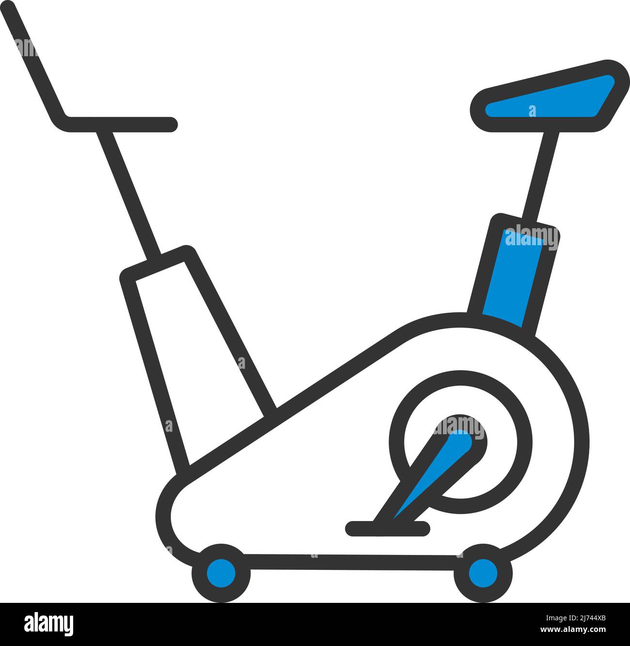 Icon Of Exercise Bicycle. Editable Bold Outline With Color Fill Design ...